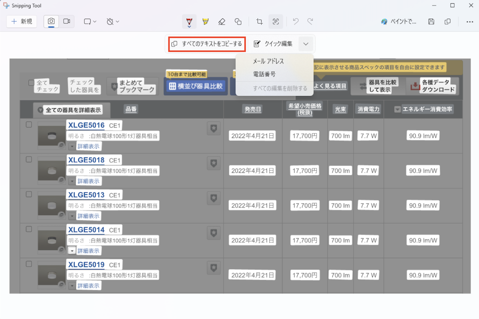 Windows 11のSnipping Toolで、画像中のテキスト情報もラクラクExcel管理 | EXCELの時短ツール開発なら『せるワザ』にお任せ！